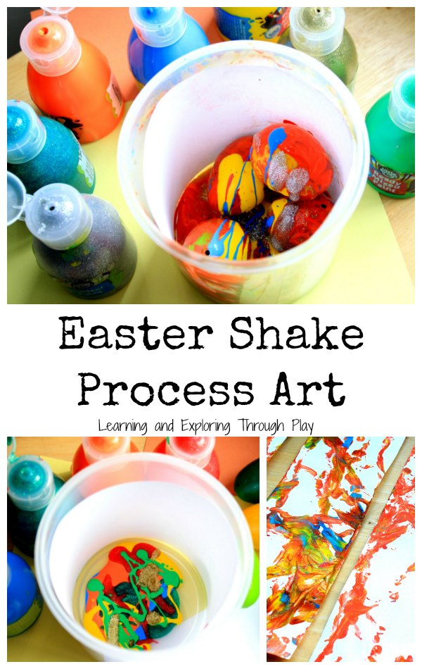 Learning and Exploring Through Play: Easter Shake Process Art