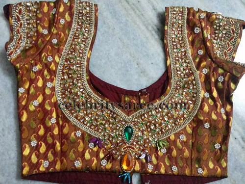 Stone Work Blouse Designs 2014 - Saree Blouse Patterns