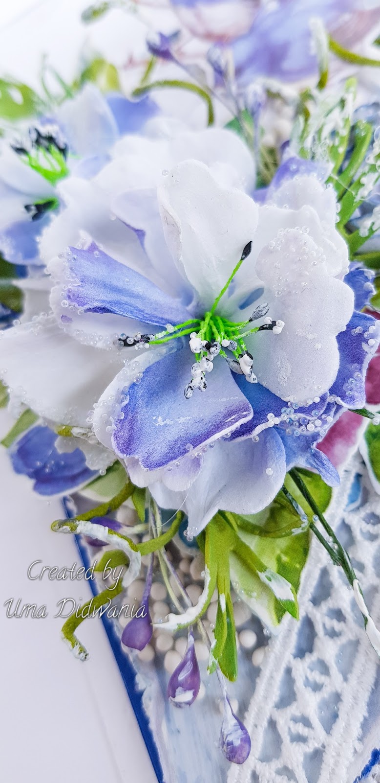 Little Rosebud craft: COOL BLUE CARD | GDT | ICRAFT