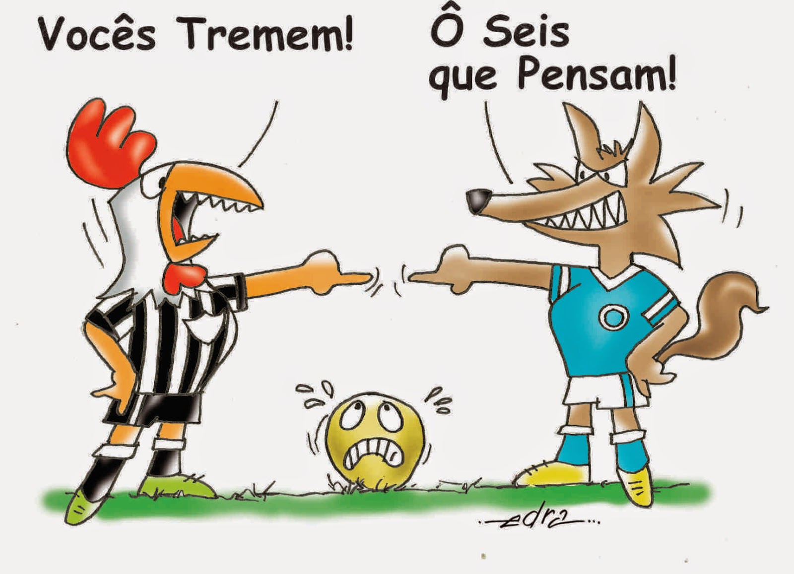 SÓ FUTEBOL - CHARGES: Primeiro Cruzeiro e Atlético de 2015