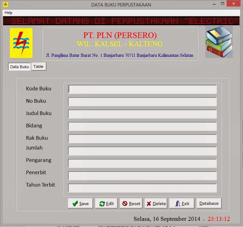 Pengoperasian Aplikasi ( Form Utama ) ~ Enrico Chiesa
