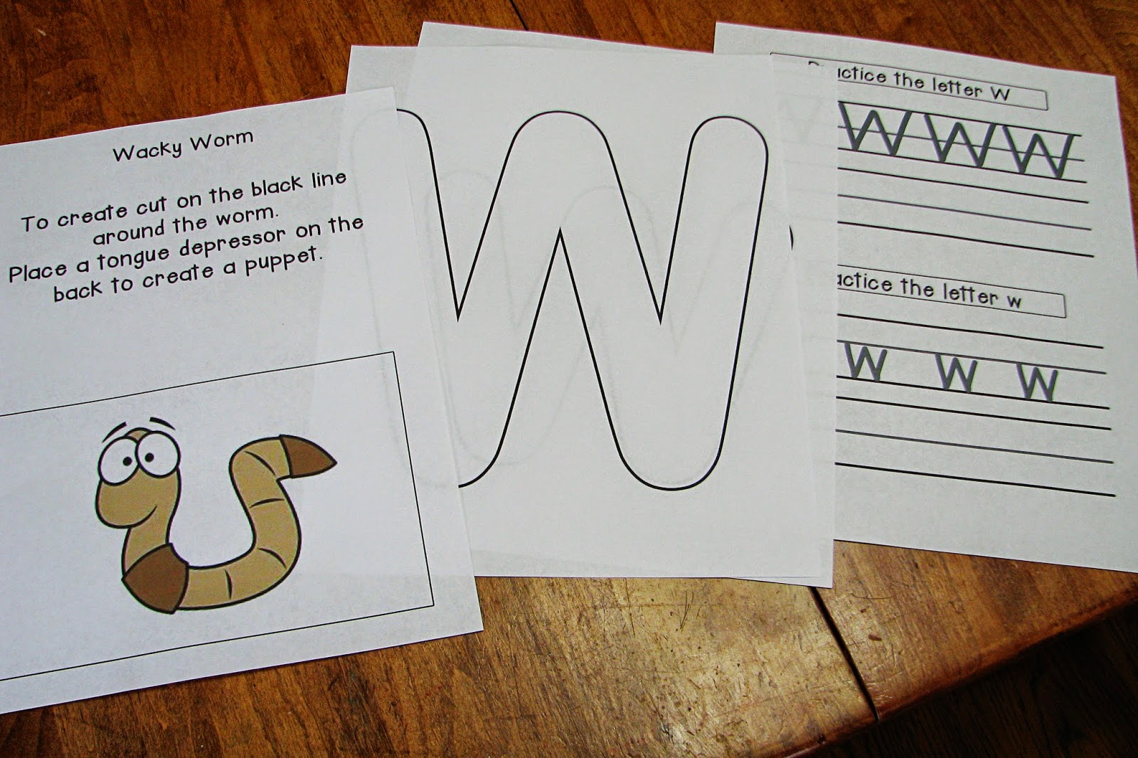 Mommy's Little Helper: Letter W/Worms Preschool Theme