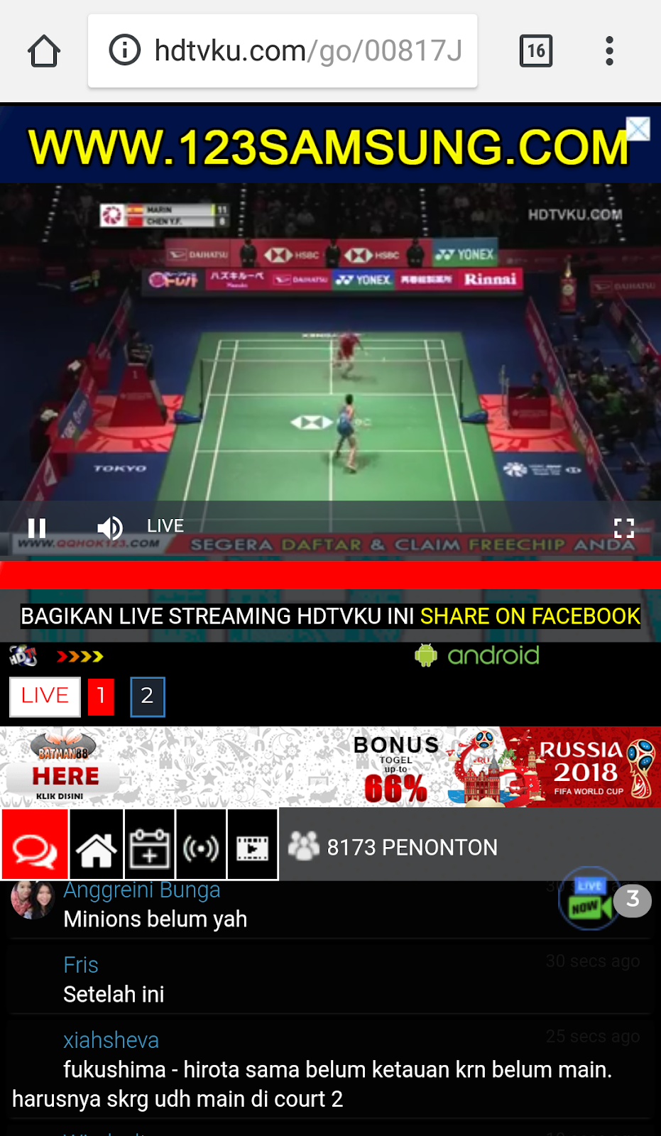 BAGAIMANA?: Bagaimana cara untuk live streaming tournament BWF Badminton?
