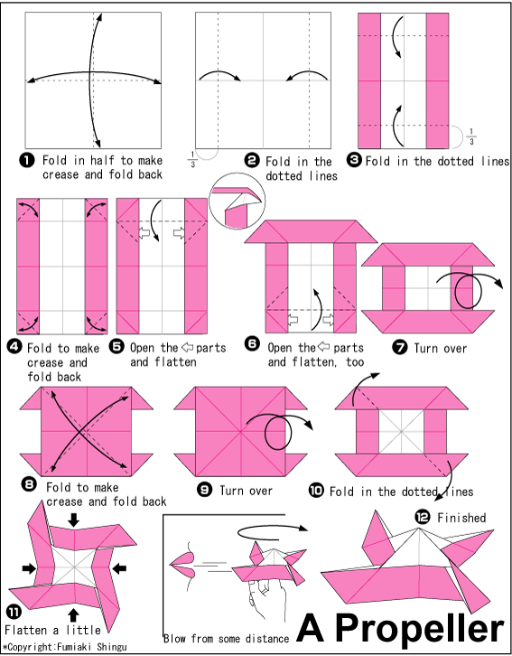 Propeller - Easy Origami instructions For Kids
