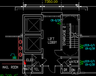Electrical Installations: Lift motor room layout drawing