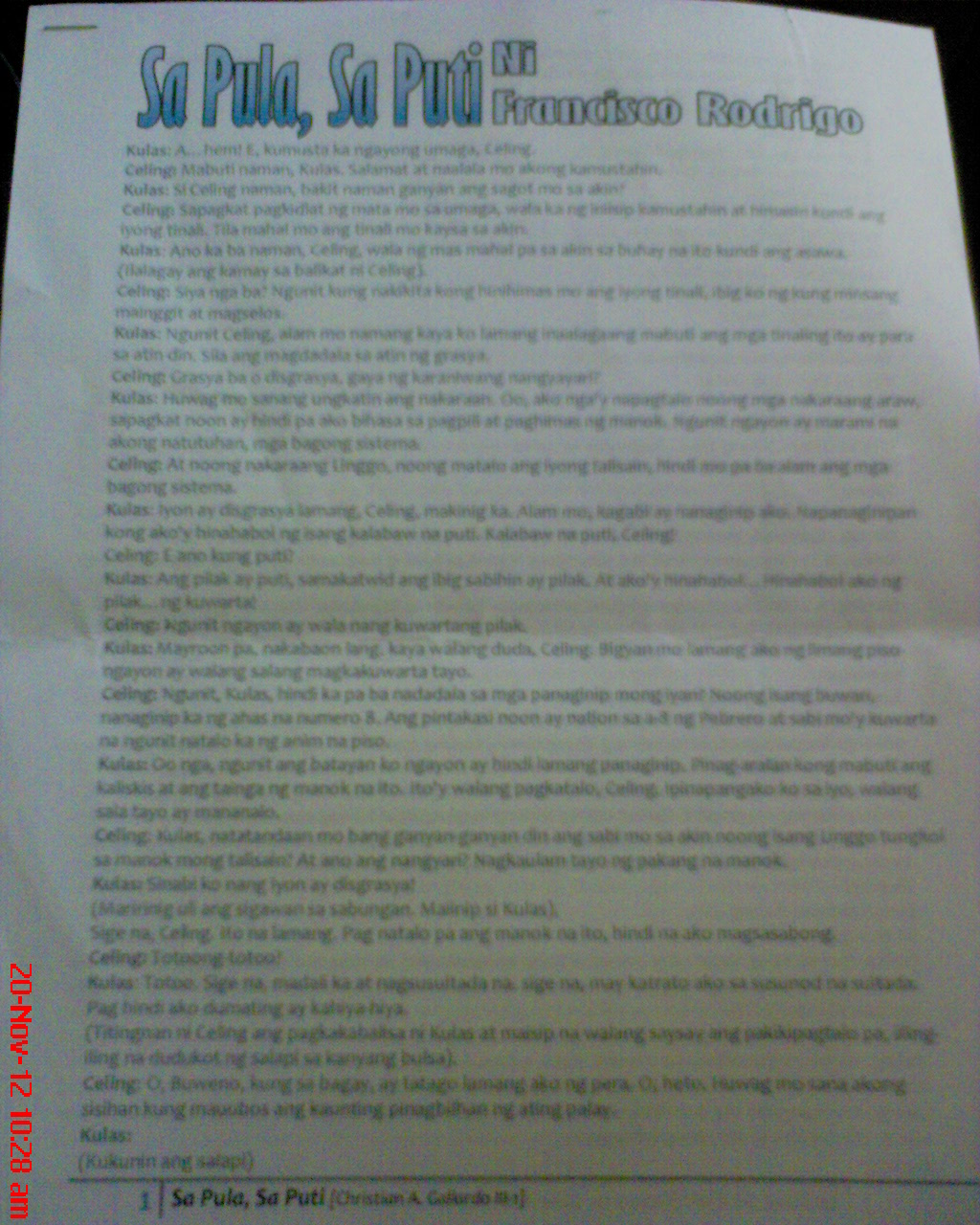 sa pula sa puti - philippin news collections