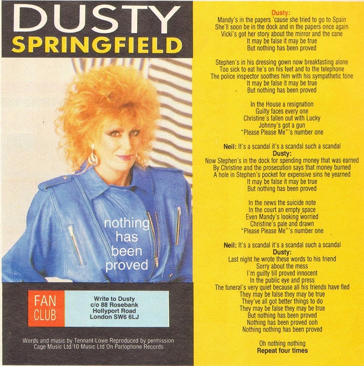 Top Of The Pop Culture 80s: Dusty Springfiled - Nothing Has Been Proved ...
