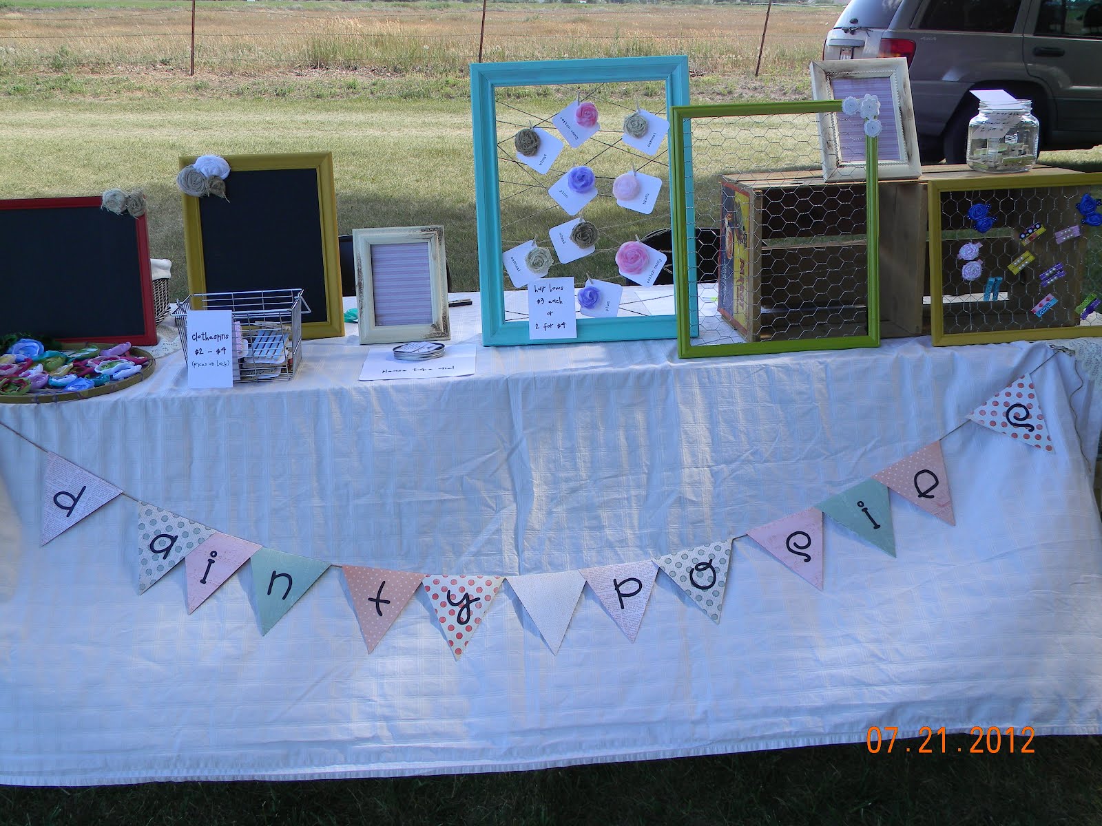 Dainty Posies: Craft Fair Table