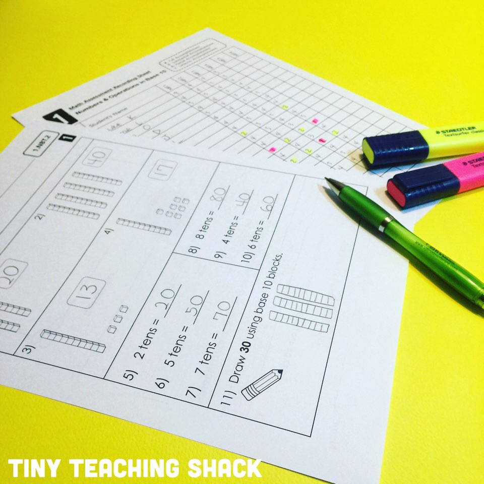 Tiny Teaching Shack First Grade Common Core Math Assessments Tiny Teaching Shack First Grade Common Core Math Assessments