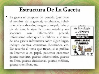 Que es una gaceta y partes de la gaceta