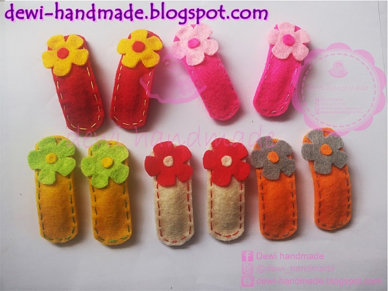 dewi handmade: Jepit Rambut dari kain flanel