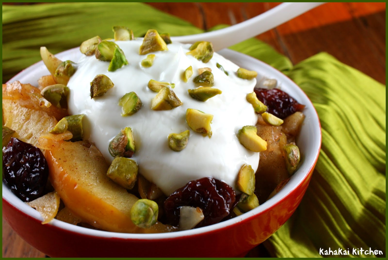 Kahakai Kitchen: Cardamom-Cinnamon Apples with Sweetened Yogurt ...