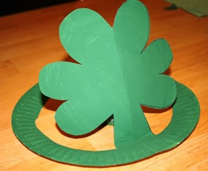 Paper Plate Shamrock Hats | Munchkins and Mayhem