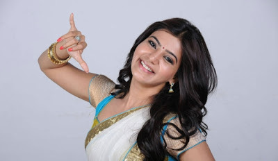 Latest Samantha in blue half Saree New photo stills ~ LATEST MOVIES STILLS