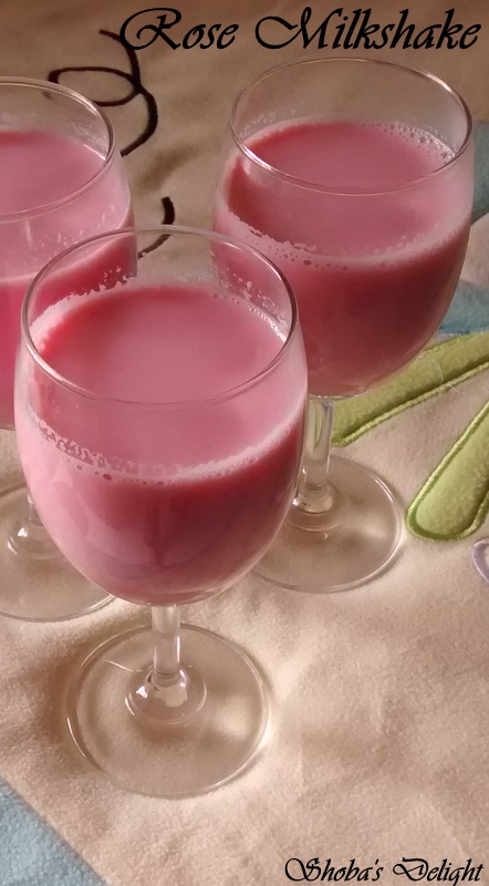 Shoba's Delight: Rose Milkshake