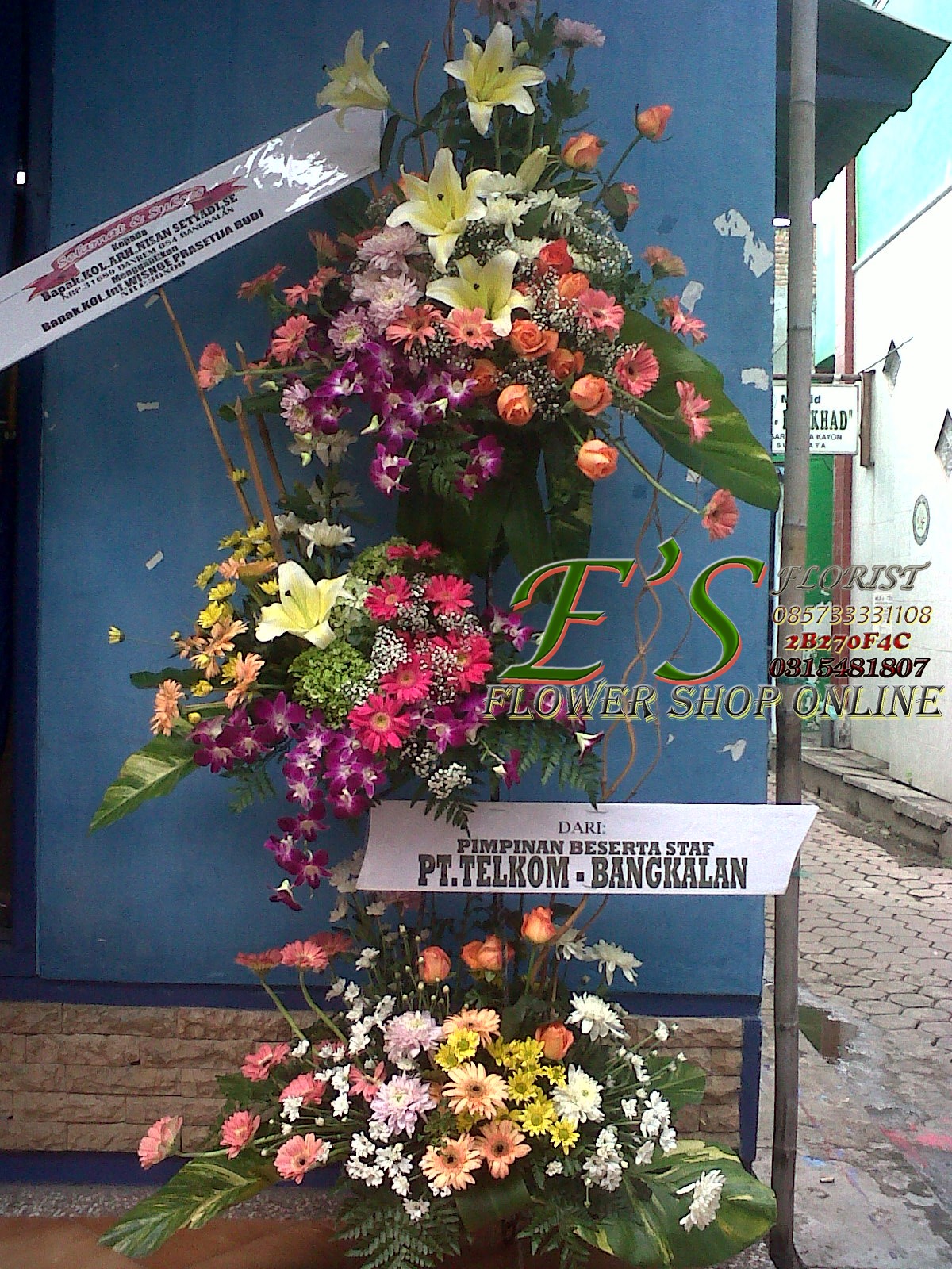 Bunga Ucapan Standing Flower | E'S Florist Probolinggo