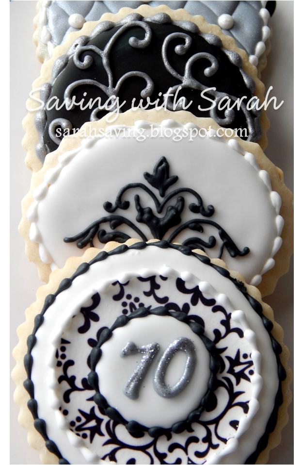 Sweet Treats by Sarah: Black, Silver and White Cookies