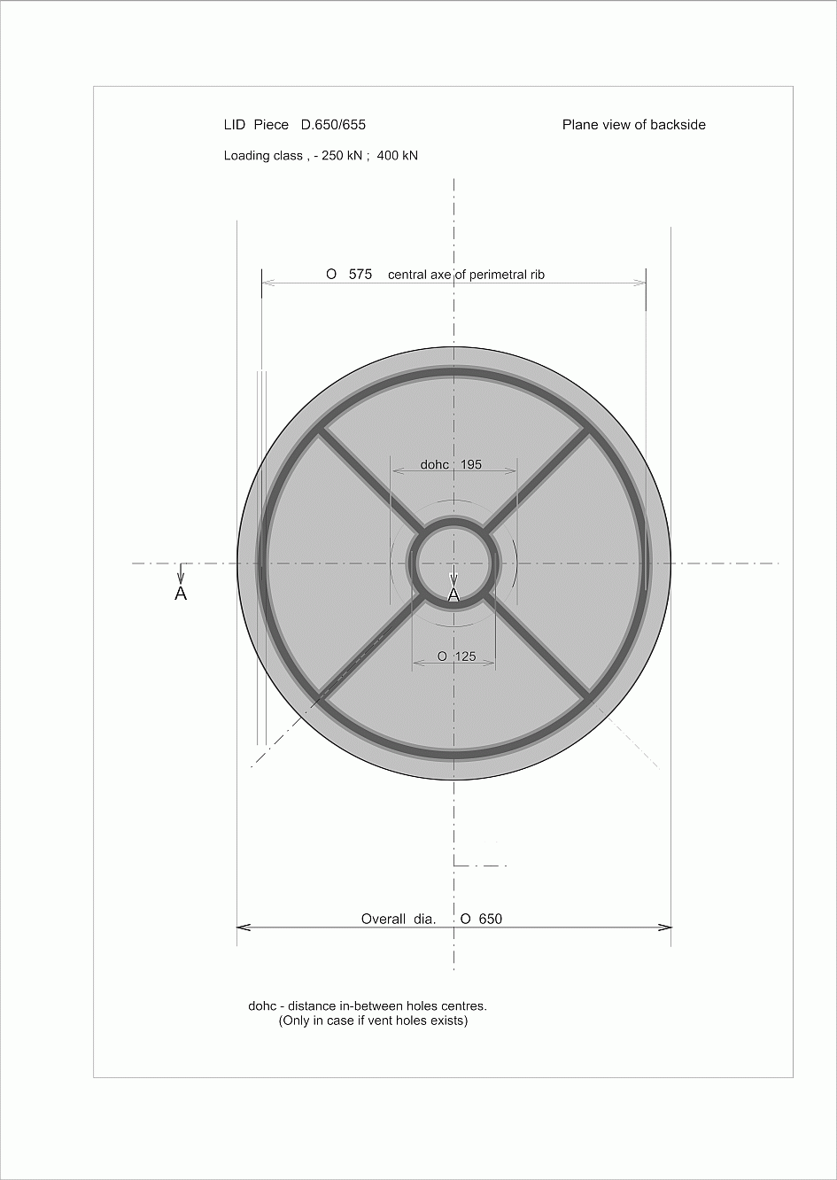 Municipal Castings: DN650 - Ductile iron manhole cover - Loading class ...