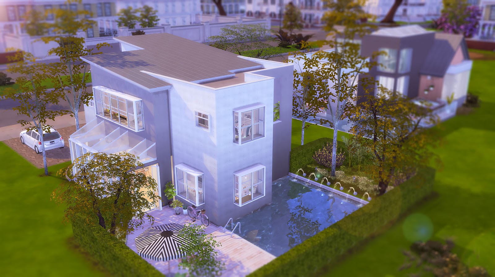 Sims 4 Minimalist Home 極簡現代宅 [Ruby Red Sims]