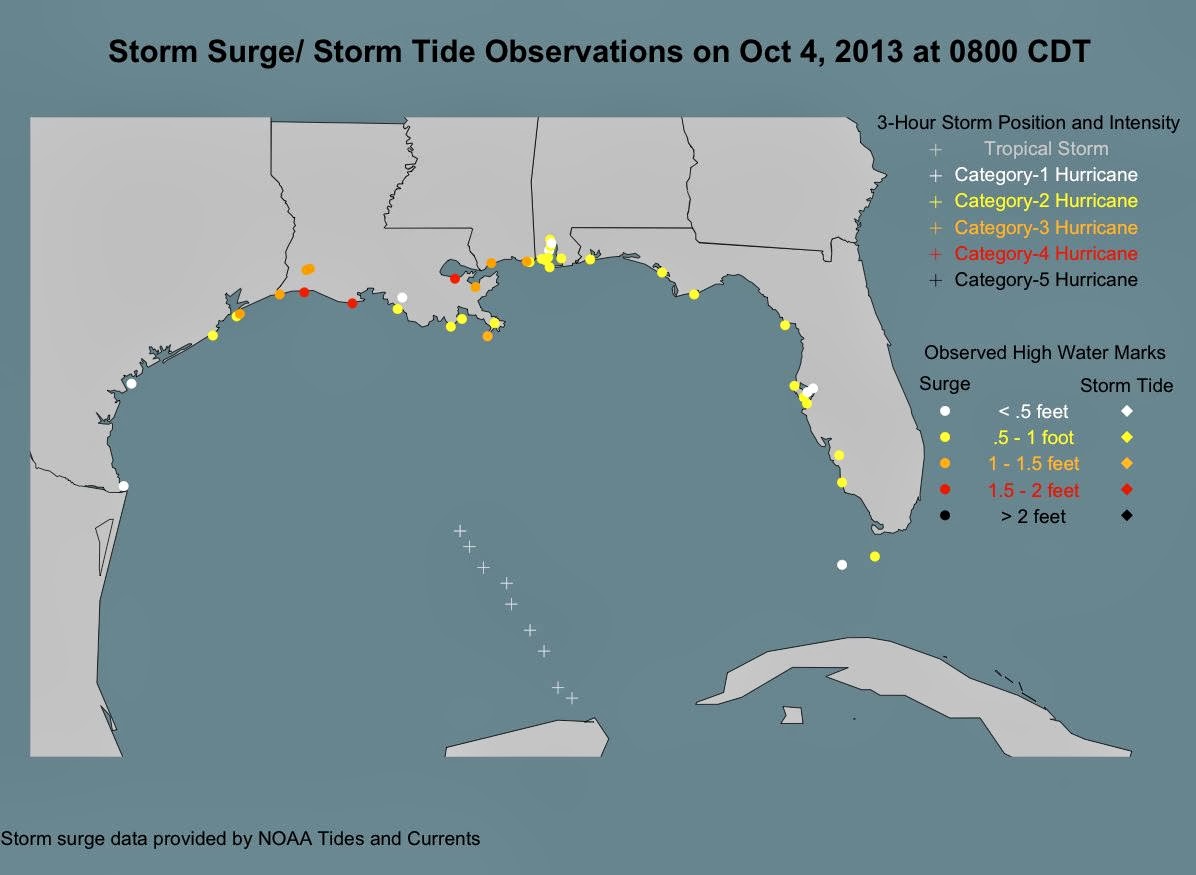 Hurricane Hal's Storm Surge Blog: Highest Surge Levels Observed along ...