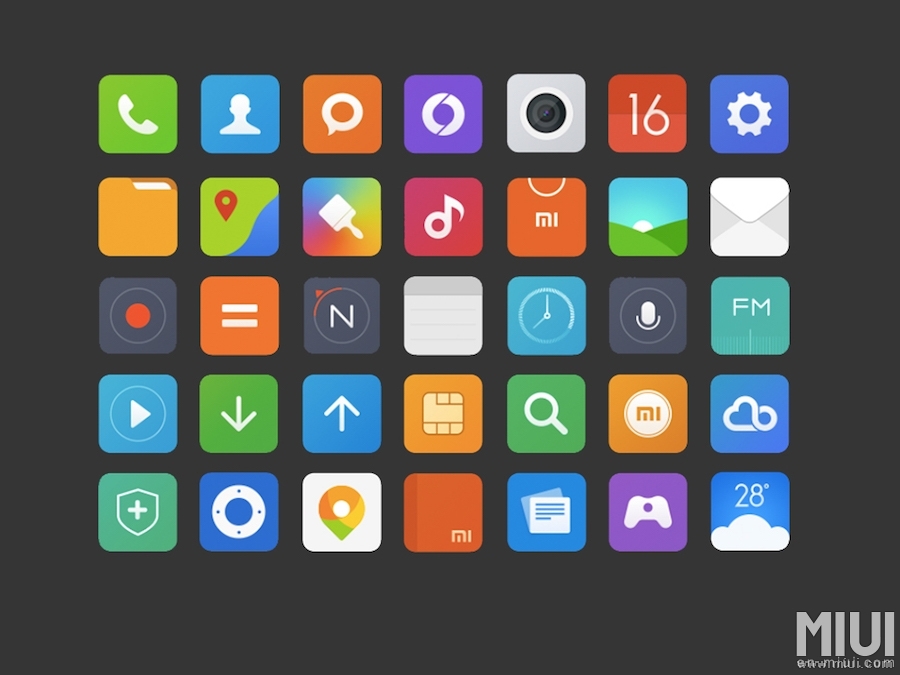 Seperti inilah bentuk evolusi dari Icon MIUI pada setiap versinya ...
