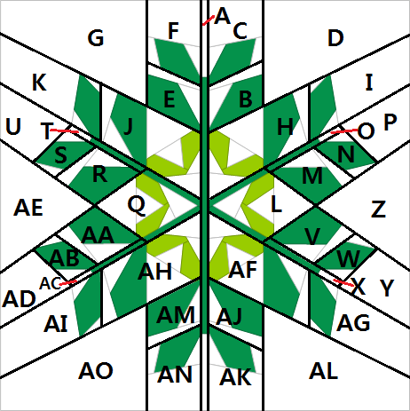 Folk Snowflake block pattern and Linky Party | Projektownia Jednoiglec
