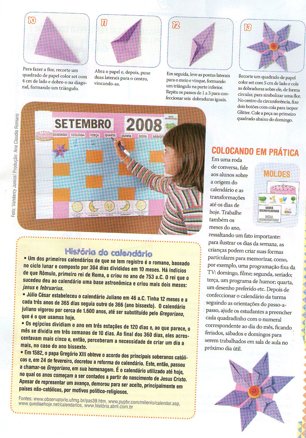 montando calendário