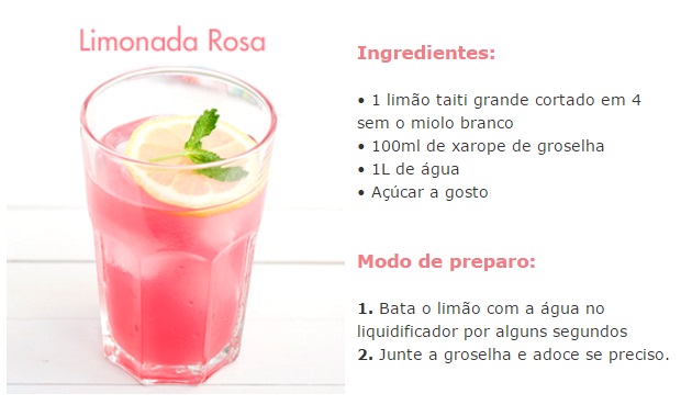 Sabor Básico: Limonada Rosa