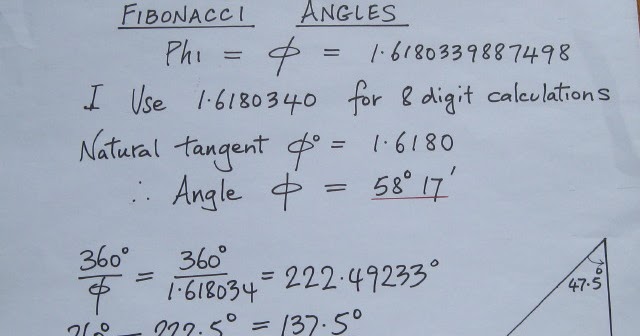 biomathcraft: Angles for Fibonacci Series, 137.5 degrees