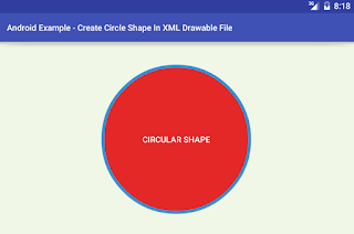 Circle shape in XML drawable file Example | Android Code Examples