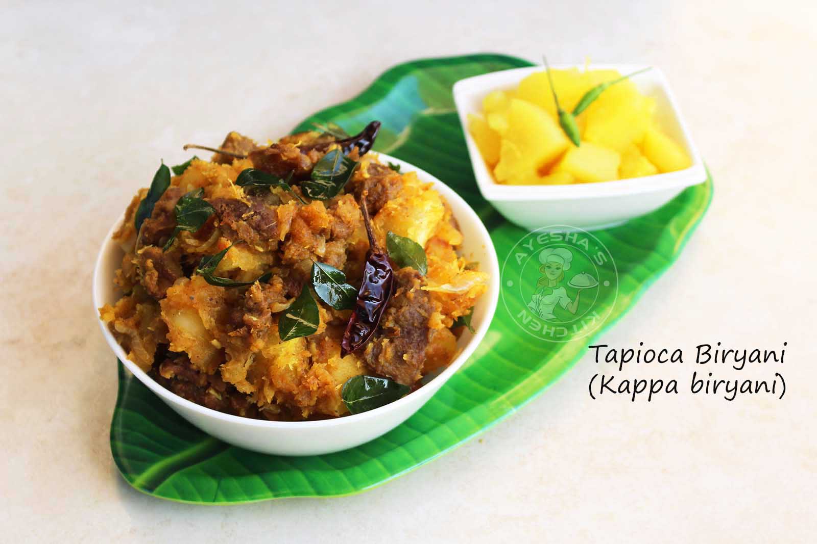 TAPIOCA RECIPES - TAPIOCA BIRYANI/KAPPA BIRYANI/TAPIOCA WITH MEAT
