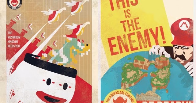 MikeLiveira's Space: Super Mario Bros. World War II Propaganda Posters