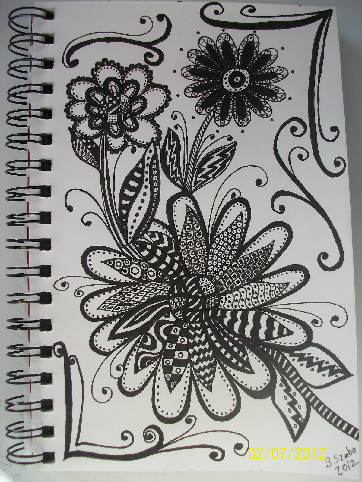 My Art: February Zentangles and Watercolors