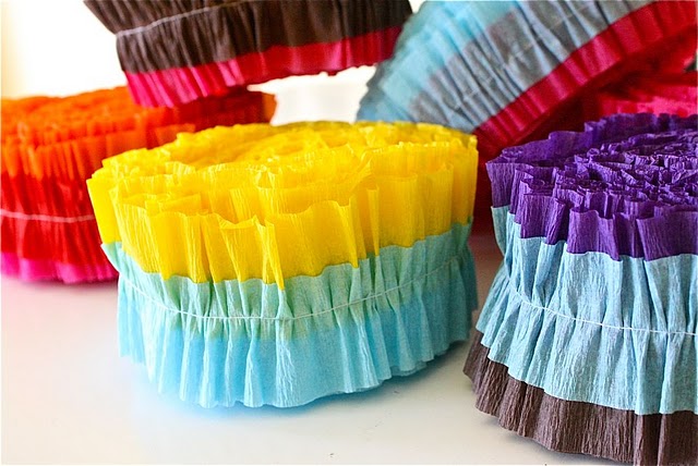 Be Different...Act Normal: Ruffled Crepe Paper Streamers