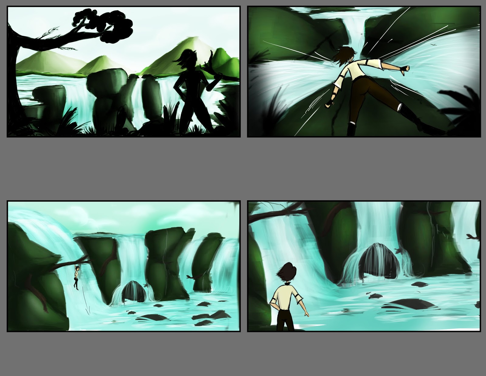 Story board and colour keys