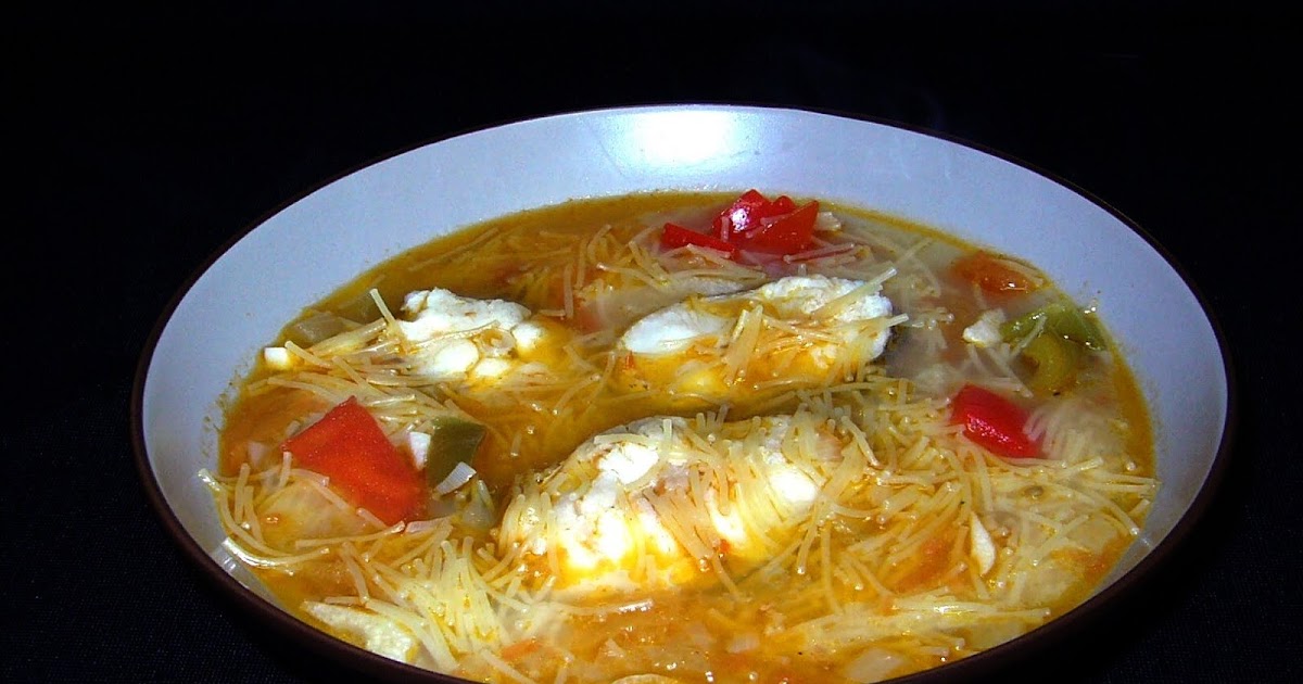 LA COCINA DE ENRIQUE: SOPA DE COLA DE MERLUZA CON FIDEOS