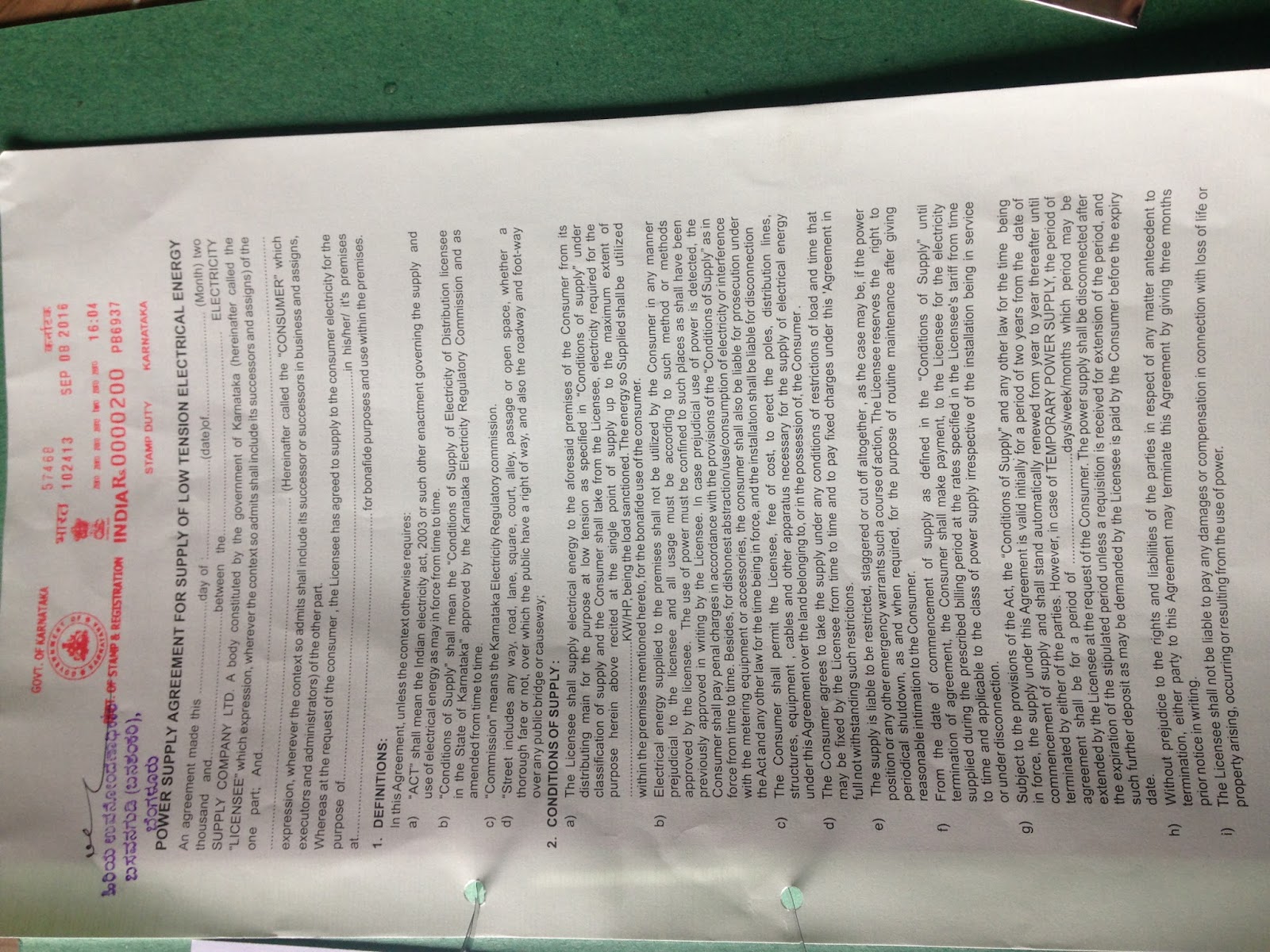 Sailing Ship: Name Change on BESCOM Electrical connection in Bangalore