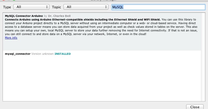 Chuck's Blog: New Release! MySQL Connector/Arduino 1.1