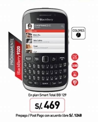 CLARO QUE TIENES MAS: Blackberry 9320 en Claro