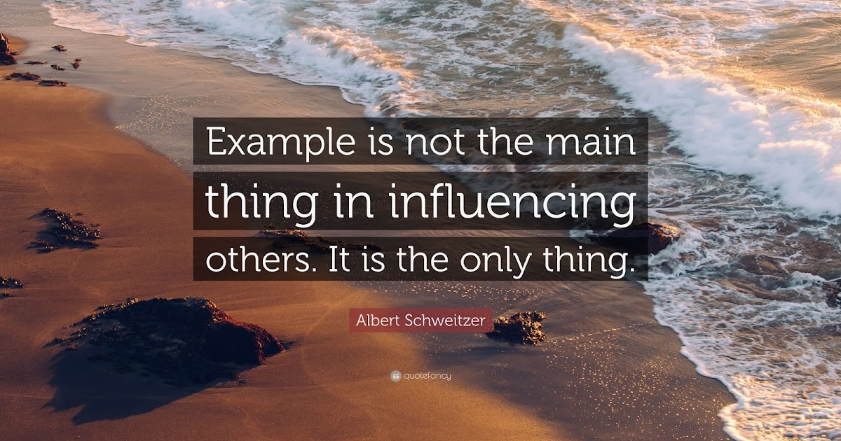 A Principal's Reflections: Be the Example