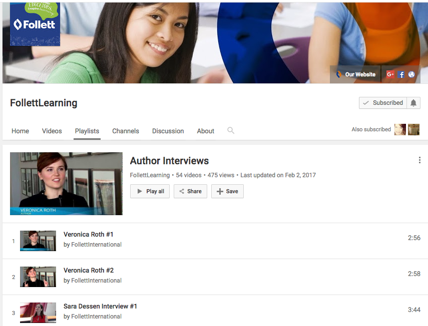 The Library Voice: Follett's "Behind the Book" Video Series Connects ...