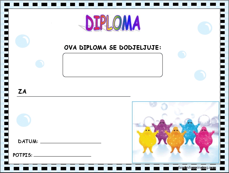 Be creative with Marija: predlošci diploma za printanje