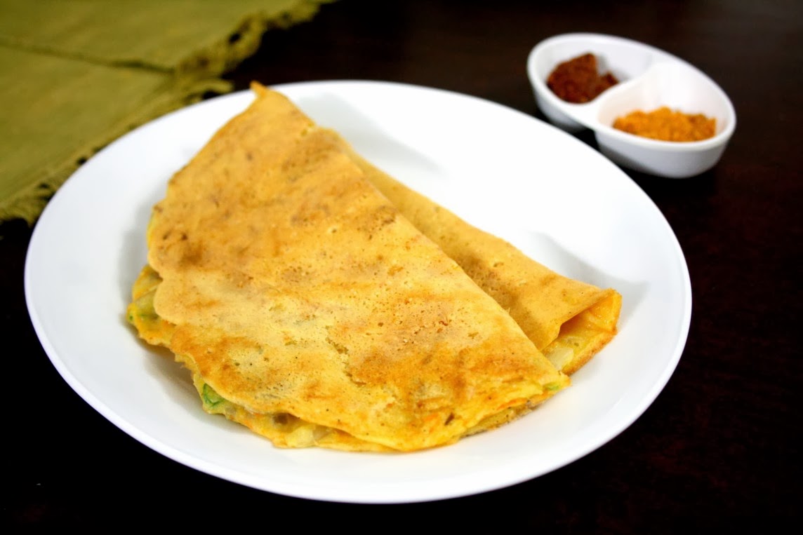 Instant Vegetable Mixed Flour Dosas ~ 101 Dosa Varieties!