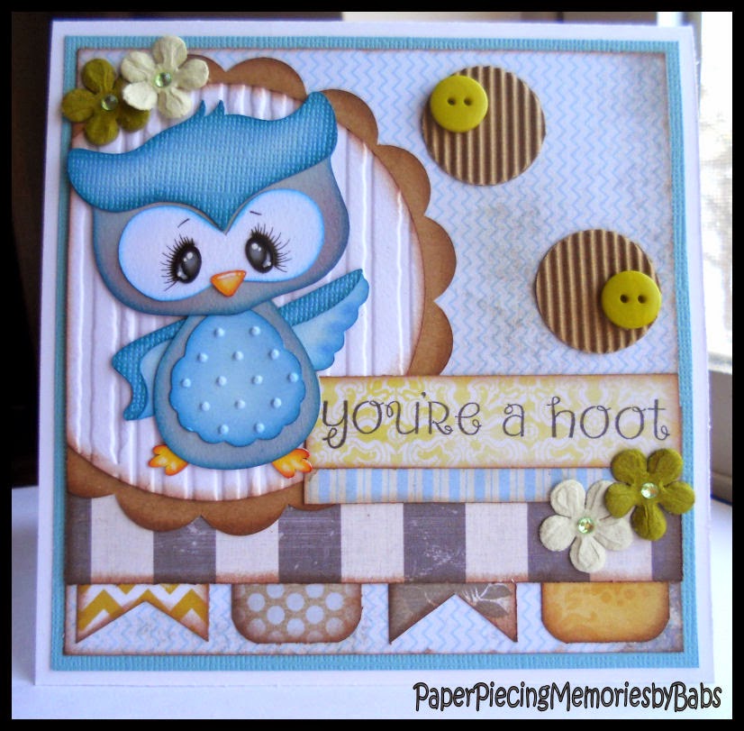 PAPER PIECING MEMORIES BY BABS: "You're a Hoot" Greeting Card