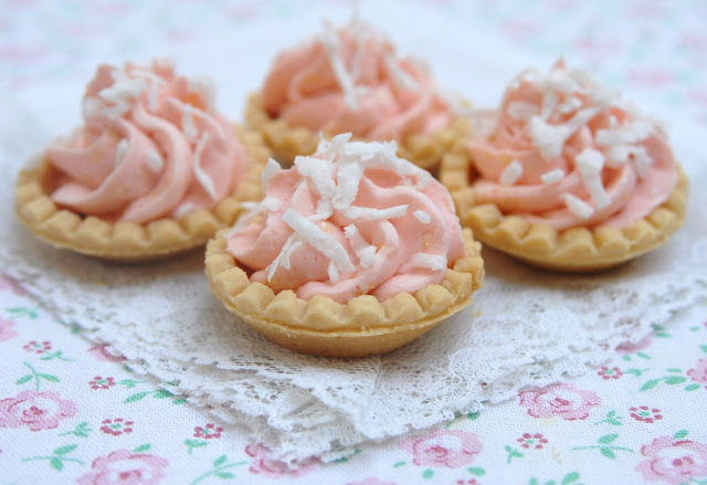 Pink Piccadilly Pastries: 5 Minute Pink Coconut Tarts