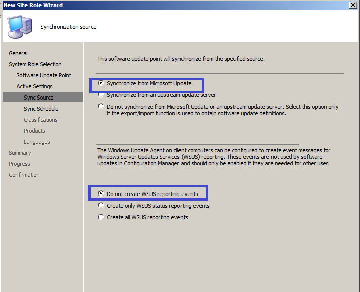 Installation of Software Update Point-SCCM