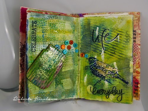 DecorablesArt: Inked and Stamped Art Journal Page
