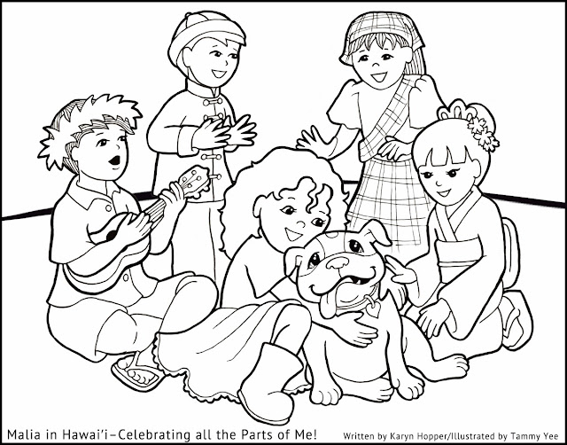 Origami n' Stuff 4 Kids: Print and Color Malia in Hawaii!