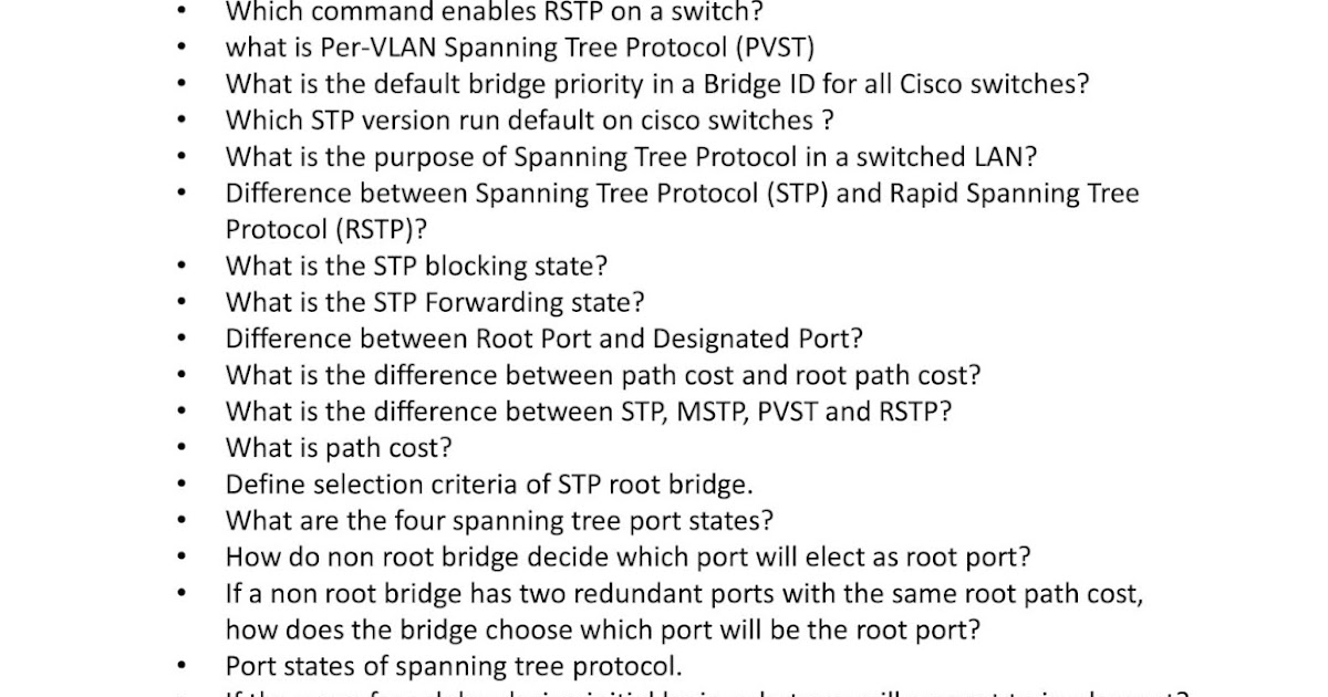 STP Interview Questions - CCNA Academy