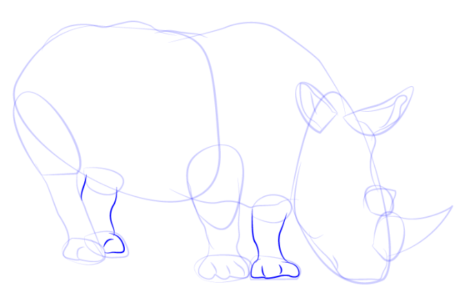 tutorial menggambar badak - Tutorial Mengambar